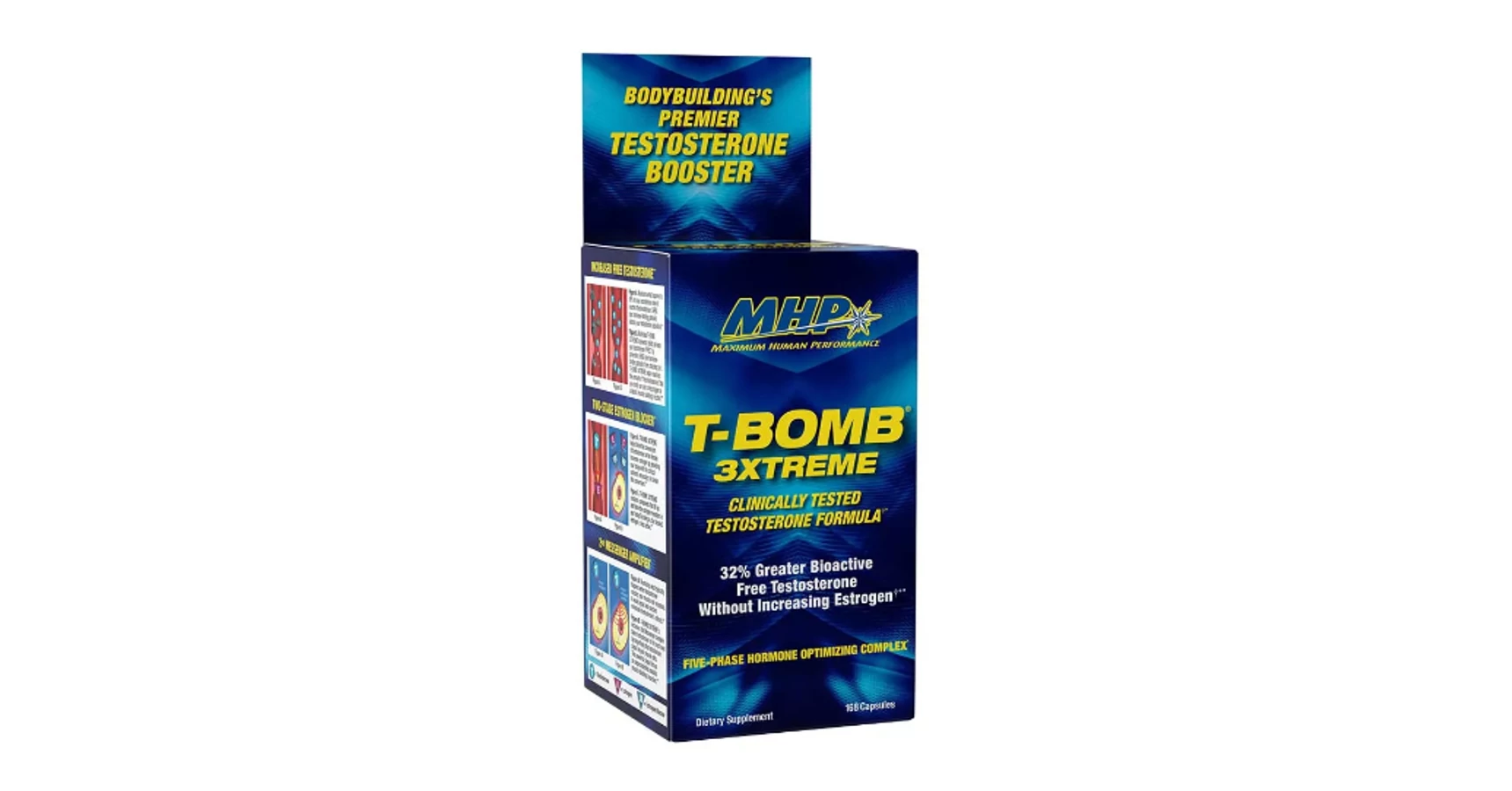 MHP T-Bomb 3XTREME - Tesztoszteron Fokozó Formula (168 Tabletta ...